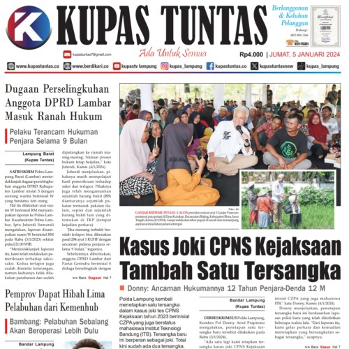 Kupas Tuntas - Surat Kabar Harian Kupas Tuntas Edisi Jumat, 05 Januari 2024