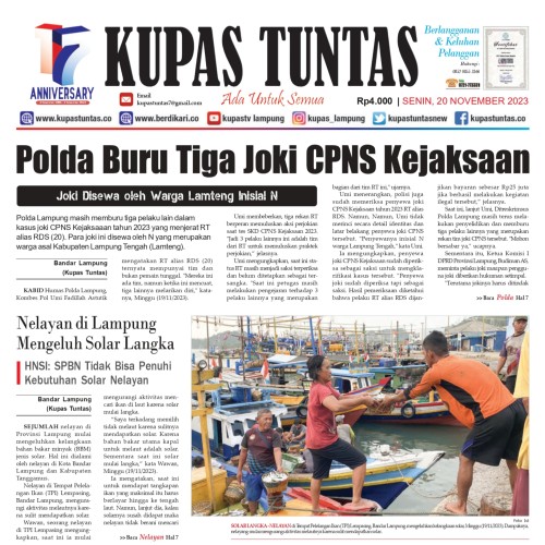 Kupas Tuntas - Kabar Harian Kupas Tuntas Edisi Senin, 20 November 2023